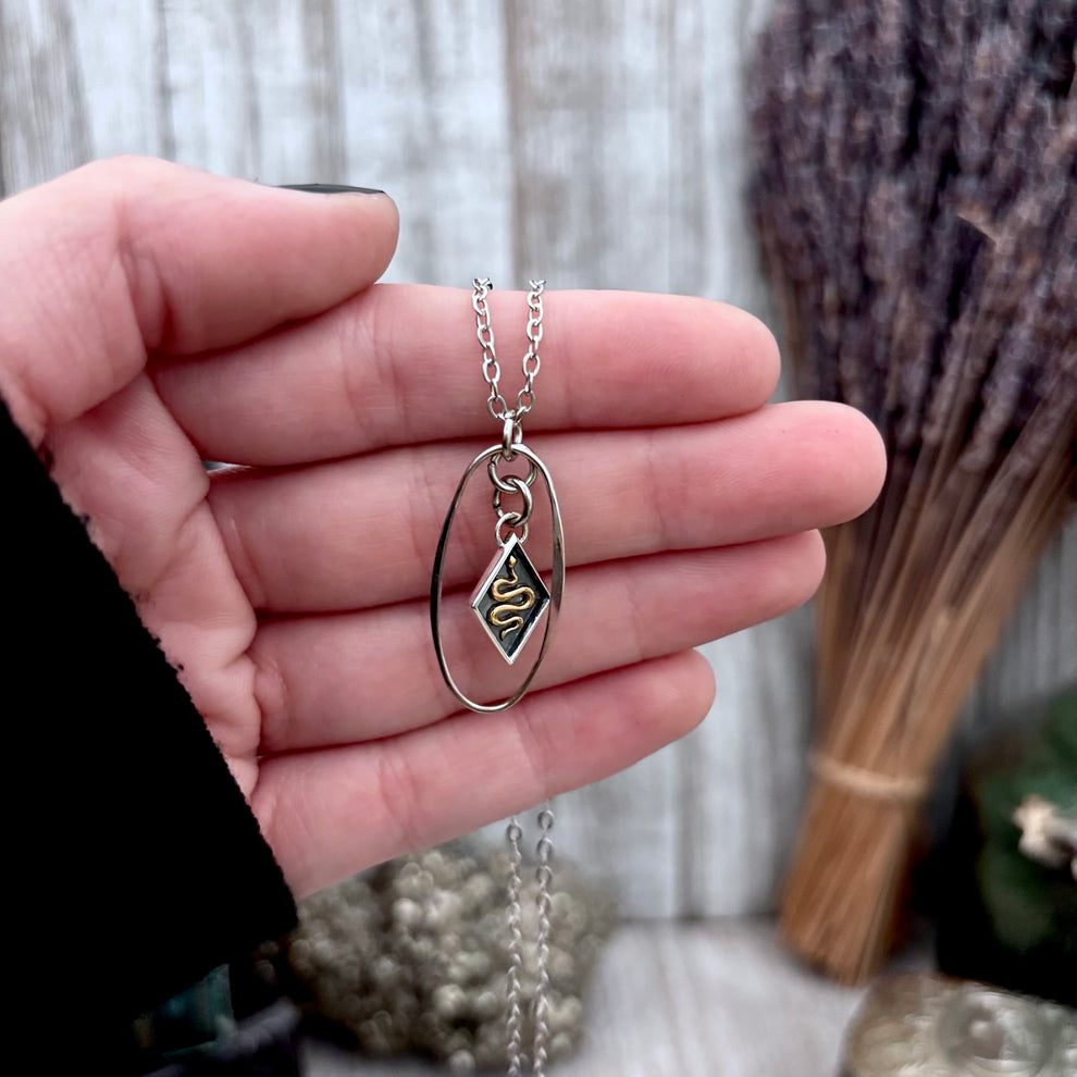 Diamond Snake Talisman Necklace / Talisman Collection-Sterling Silver ...
